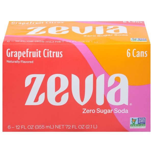 Zevia Soda, Zero Sugar, Grapefruit Citrus | Publix Super Markets