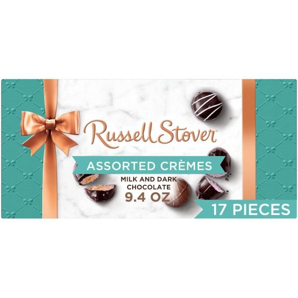 Russell Stover Assorted Crèmes Milk & Dark Chocolate Candy Gift Box ...