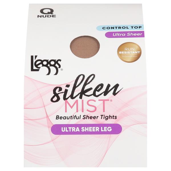 L'eggs Silken Mist Sheer Tights, Beautiful, Ultra Sheer Leg, Nude, Q ...