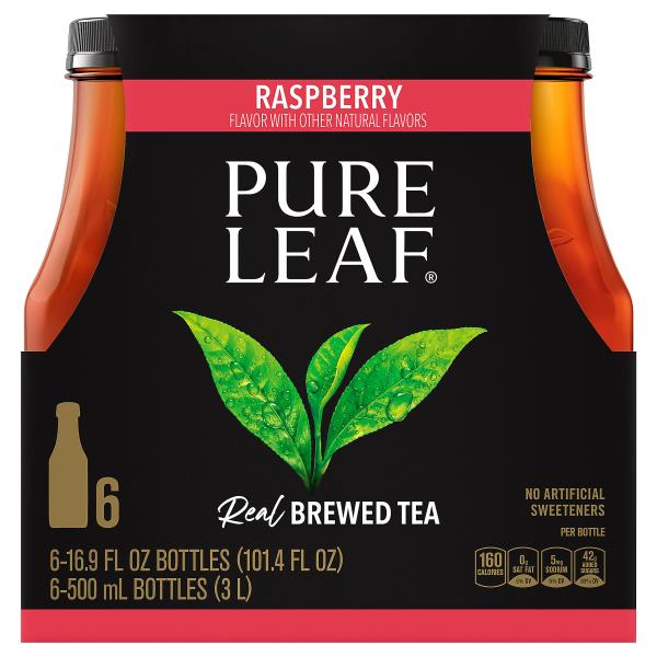 Pure Leaf Pure Leaf Real Brewed Tea Raspberry 16.9 Fl Oz 6 Count ...