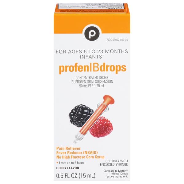 Publix Ages 6 to 23 Months Infants' Berry Flavor Profen IB Drops ...