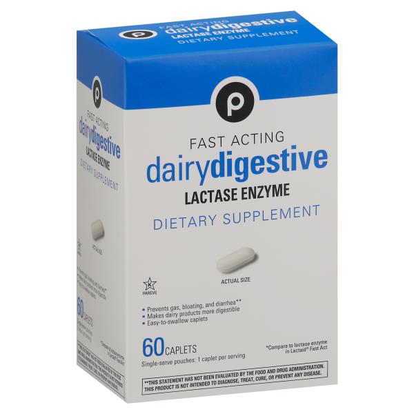 Publix Lactase Enzyme, Dairy Digestive, Fast Acting, Caplets | Publix ...