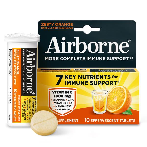 AIRBORNE® Immune Support Supplement, Original, Effervescent Tablets ...