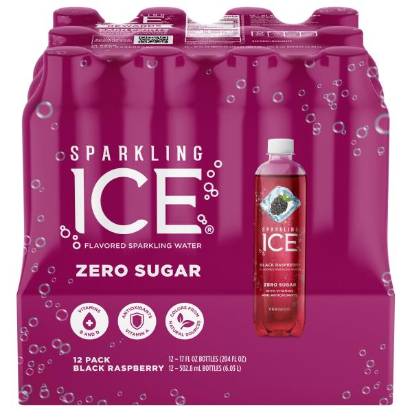 Sparkling Ice Sparkling Water, Zero Sugar, Black Raspberry, 12 Pack | Publix Super Markets
