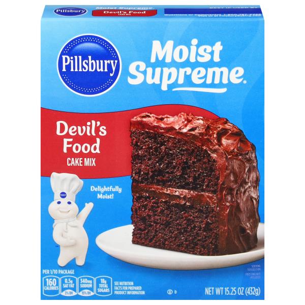 Pillsbury Moist Supreme Cake Mix, Premium, Devil's Food | Publix Super ...