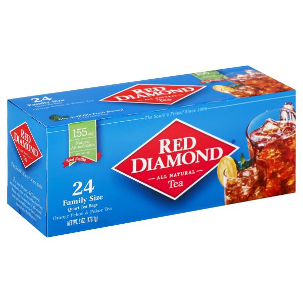 Red Diamond Orange Pekoe & Pekoe Tea, Family Size Quart Bags | Publix ...