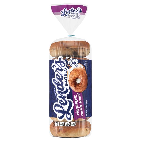 Lender's Bagels, Cinnamon Raisin Swirl, Pre-Sliced | Publix Super Markets