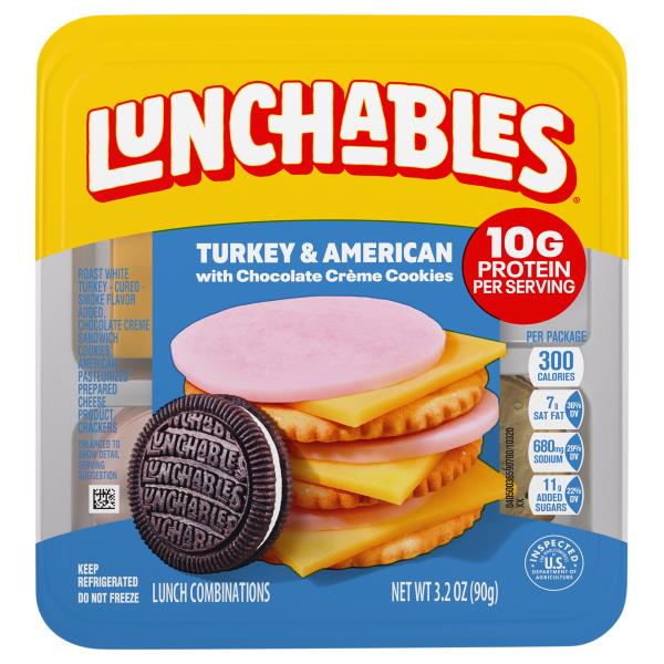 Lunchables Turkey & American with Chocolate Creme Cookies Lunch ...