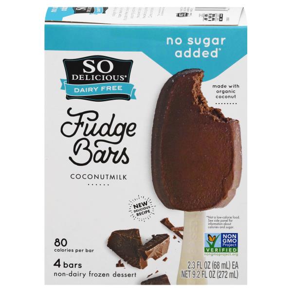 So Delicious Frozen Dessert, Non-Dairy, Fudge Bars, Coconutmilk ...