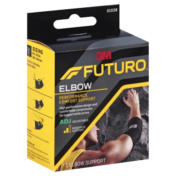Futuro Elbow Support, Performance Comfort, Adjustable, Moderate Support ...