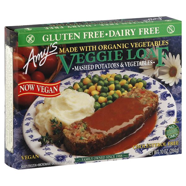 Amy's Whole Meals Amy's Frozen Whole Meals, Veggie Loaf, Vegan, Gluten ...