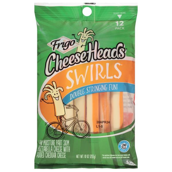 Frigo CheeseHeads String Cheese, Swirls, 12 Pack | Publix Super Markets