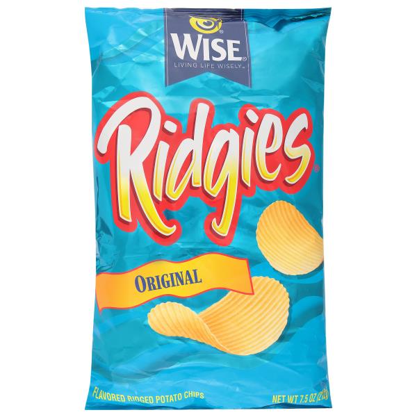 Wise Ridgies Potato Chips, Ridged, Original | Publix Super Markets