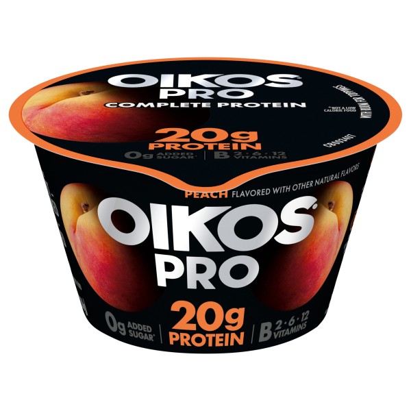 Oikos Pro 20g Protein Peach Yogurt-Cultured Ultra-Filtered Milk Snack ...