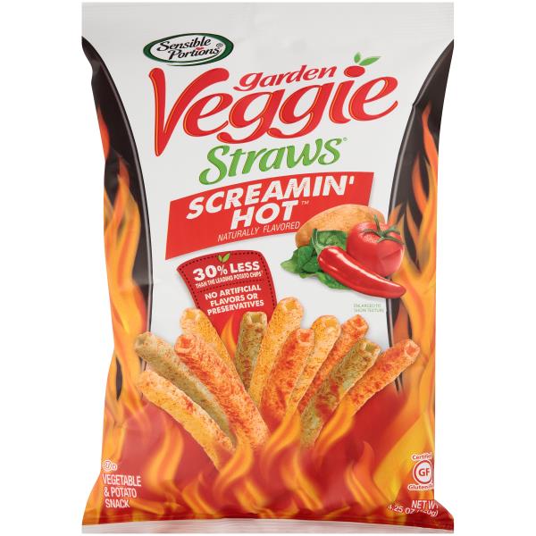 Sensible Portions Garden Veggie Straws Screamin' Hot Vegetable & Potato ...