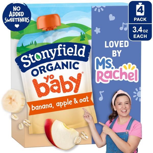 Stonyfield Organic Yo Baby Whole Milk Banana & Oat Yogurt | Publix ...