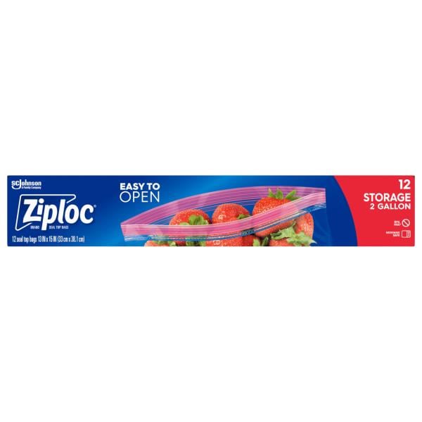 Ziploc Brand ® Brand Storage Bags with Power Shield Technology, Two ...