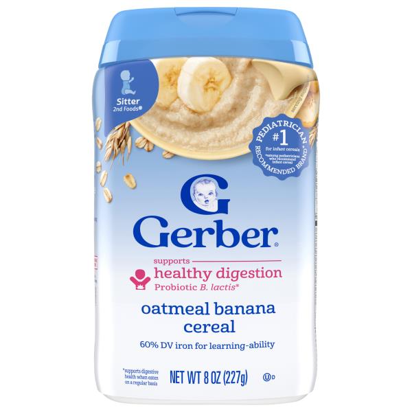 Gerber 2nd Foods Probiotic Oatmeal & Banana Baby Cereal | Publix Super ...