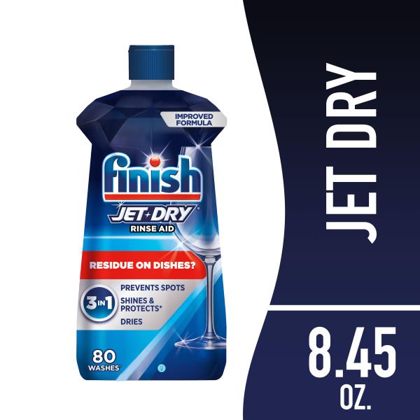 Finish Jet Dry Rinse Aid, Dishwasher Drying Agent, Rinse Aid, 8.45 oz ...