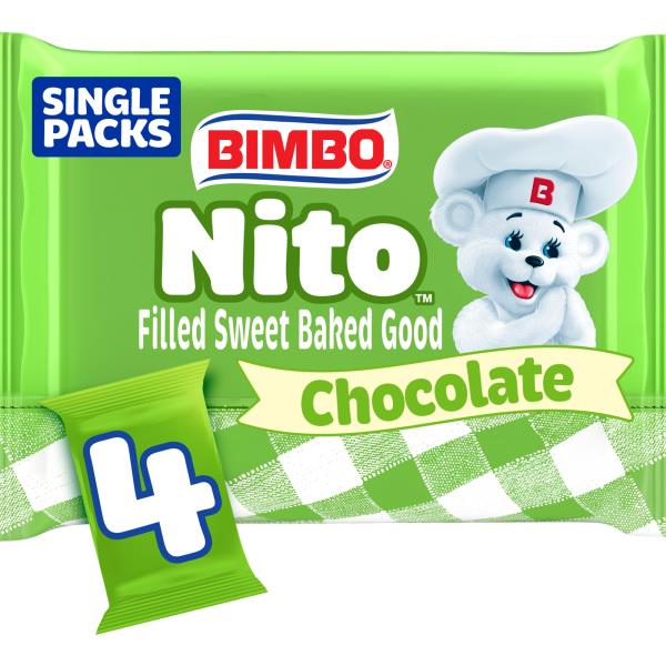 Bimbo Nito Chocolate Crème Filled Sweet Baked Good, 4 packs, 8.76 oz ...
