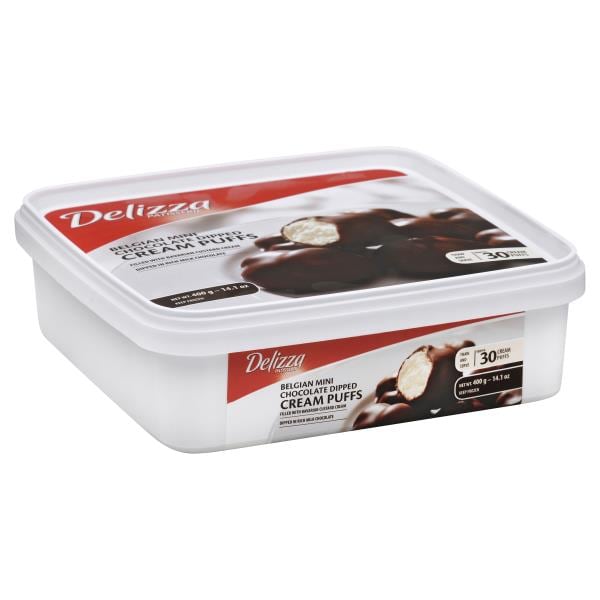 Delizza Cream Puffs, Chocolate Dipped, Belgian Mini | Publix Super Markets