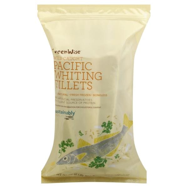 GreenWise Pacific Whiting Fillets, Wild, Sustainably Sourced, Frozen ...