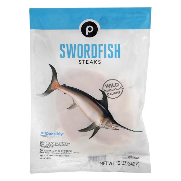 Publix Swordfish Steaks, Wild, Responsibly Sourced, Frozen | Publix ...