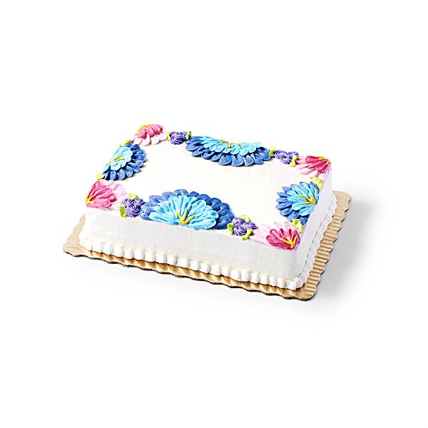 1/4 Sheet Vanilla Buttercream Tropical Floral Cake | Publix Super Markets
