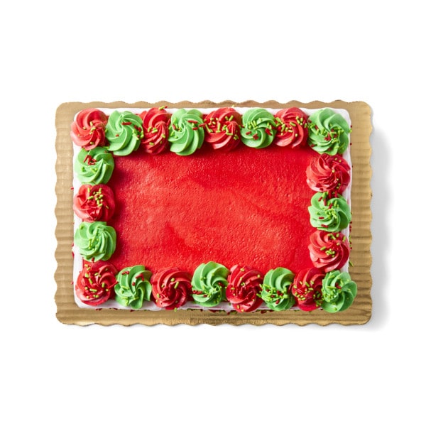 1/4 Sheet Vanilla Buttercream Christmas Celebration Cake | Publix Super ...