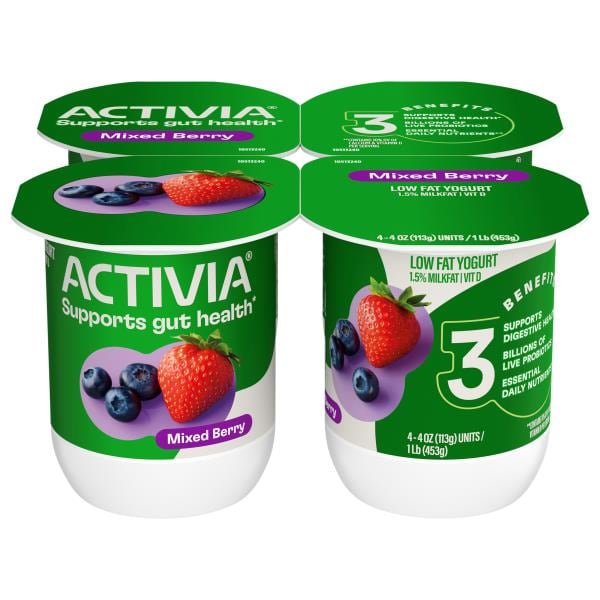 Activia 1.5% Milkfat Low Fat Mixed Berry Yogurt | Publix Super Markets