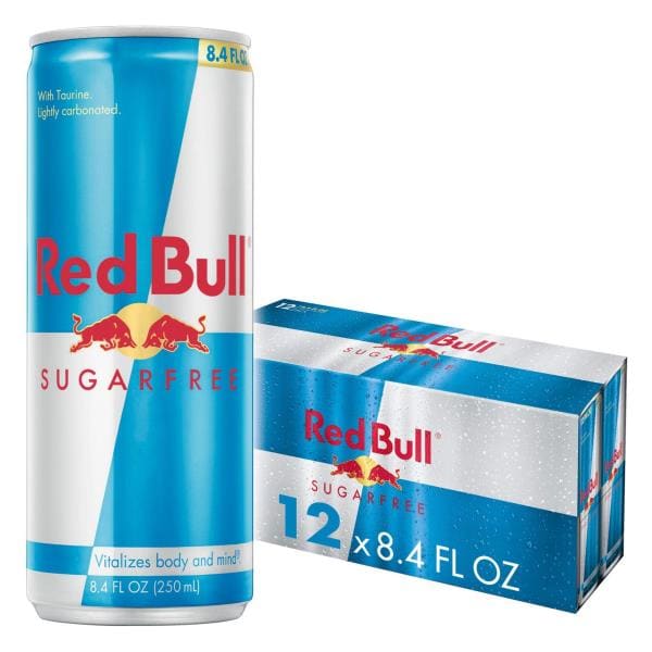 Red Bull Sugar Free Energy Drink 80mg Caffeine, 8.4 fl oz, Pack of 12 ...