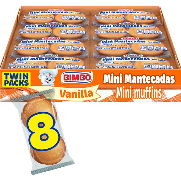 Bimbo Vanilla Mini Muffins, Club Pack, 8 twin packs, 17.64 oz | Publix ...