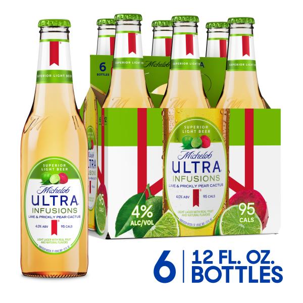 Michelob Ultra Infusions Beer, Lime & Prickly Pear Cactus | Publix ...