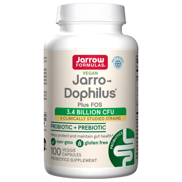 Jarrow Formulas Jarro Dophilus Probiotic + Prebiotic, Plus FOS, Veggie ...