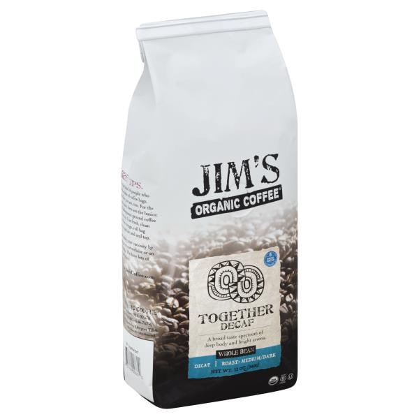 Jim's Organic Coffee Coffee, Whole Bean, Medium/Dark Roast, Together ...