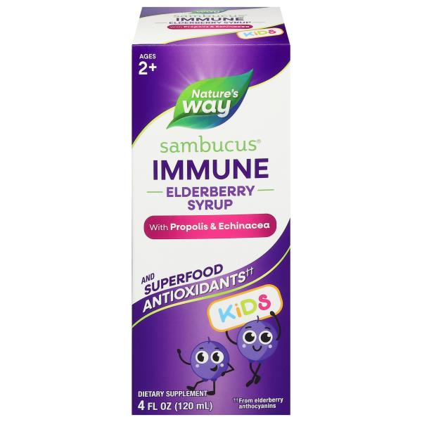 Nature's Way Immune Syrup, Sambucus, Kids, Elderberry, Ages 2+ | Publix ...