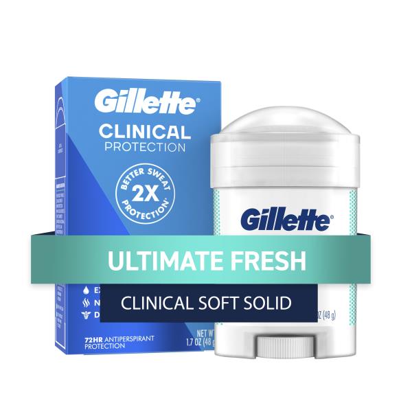 Gillette Clinical Protection Soft Solid Antiperspirant and Deodorant ...
