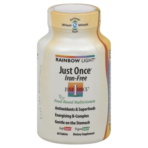 Rainbow Light Just Once Food Based Multivitamins, Iron-Free, Tablets ...