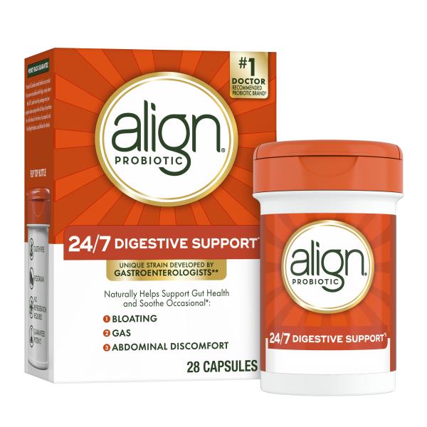 Align Digestive Support Daily Probiotic Supplement, 28 Capsules ...