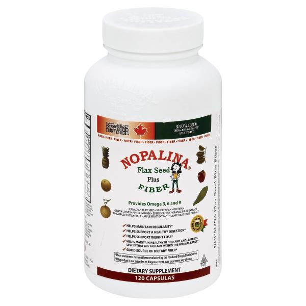 Nopalina Flax Seed Plus Fiber, Capsules | Publix Super Markets