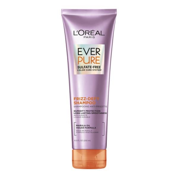 L'Oreal Paris EverPure Sulfate Free Frizz Defy Shampoo with Marula Oil ...