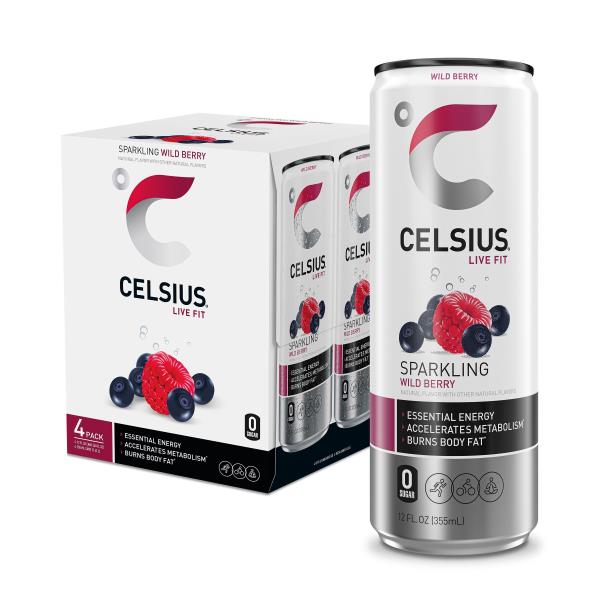 Celsius Sparkling Wild Berry, Functional Energy Drink, 4 Pack | Publix ...