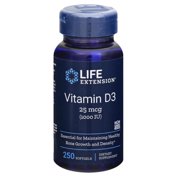 Life Extension Vitamin D3, 25 mcg, Softgels | Publix Super Markets