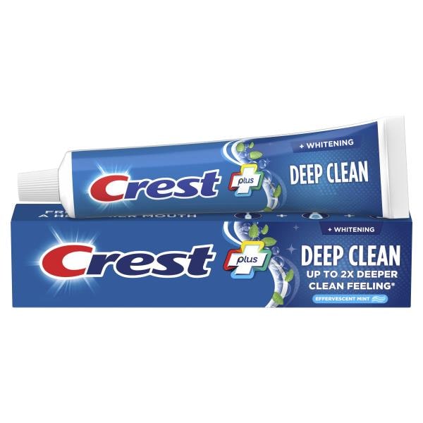 Crest Whitening Whitening Plus Deep Clean Toothpaste, Effervescent Mint ...