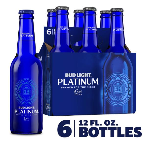 Bud Light Platinum Beer, 6 Pack Beer, 12 FL OZ Bottles, 6% ABV | Publix ...
