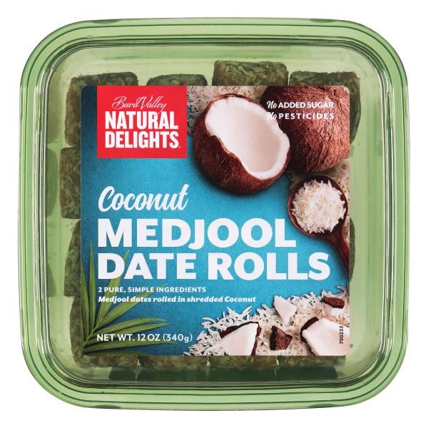 Bard Valley Natural Delights Date Rolls, Medjool, Coconut | Publix ...
