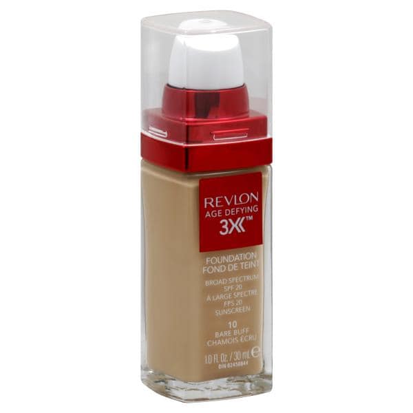 Revlon Age Defying 3X Foundation, Broad Spectrum SPF 20, Bare Buff 10 ...
