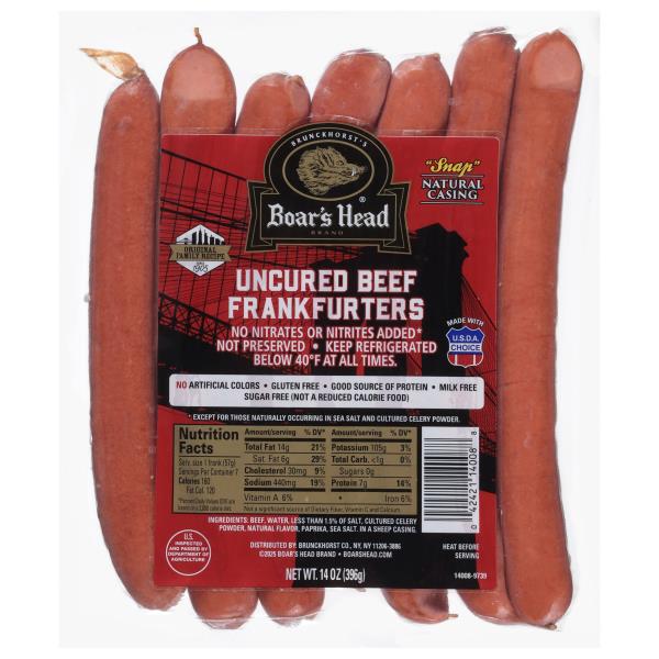 Boar's Head Uncured Beef Frankfurters | Publix Super Markets