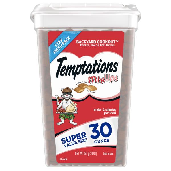 Temptations Mix Ups Treats for Cats, Backyard Cookout, Chicken, Liver ...