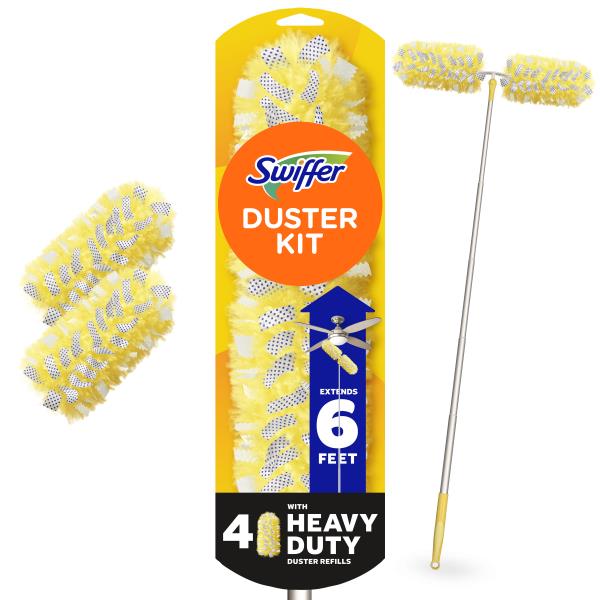 Swiffer DUSTER KIT HEAVY DUTY With 6 ft Super Extendable Handle ...
